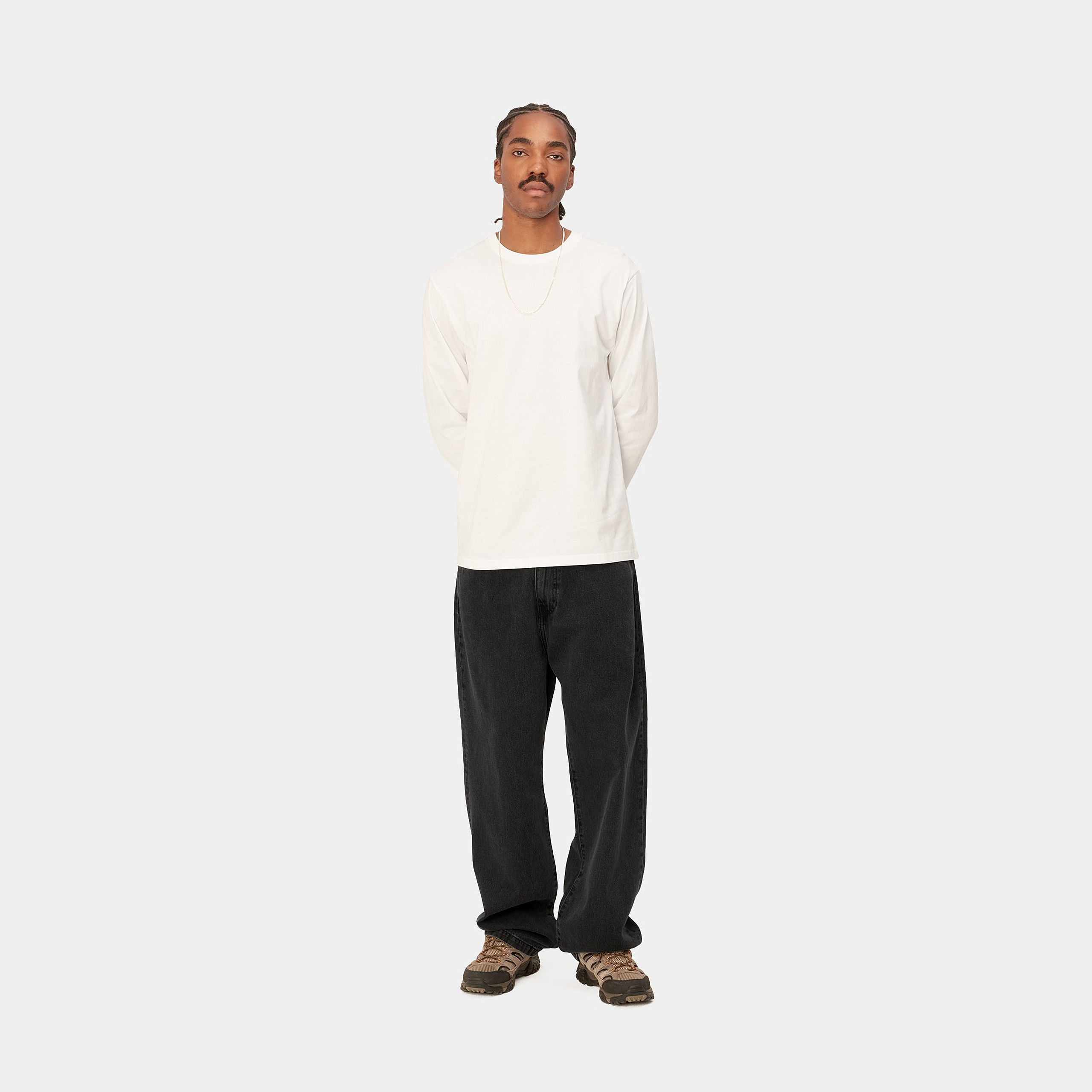 CARHARTT WORK IN PROGRESS Carhartt WIP Logo Patch Wide Leg Jeans